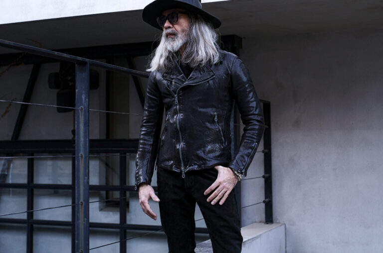 ISAMU KATAYAMA BACKLASH (イサムカタヤマ バックラッシュ) ITALY SHOULDER GARMENT DYED DOUBLE RIDERS No.1254-02 ...