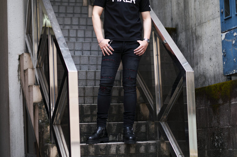 AMIRI (アミリ) MA QUAD REPAIRED SKINNY JEAN (MA クアッド リペアード スキニー ジーンズ ...