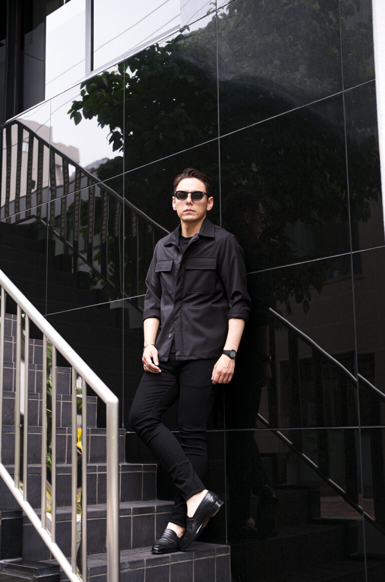 CRUNA (クルーナ) BRUGES (ブルージュ) Relax Fit Overshirt リラックス フィット オーバー シャツ NERO (ブラック・900) Made in ...