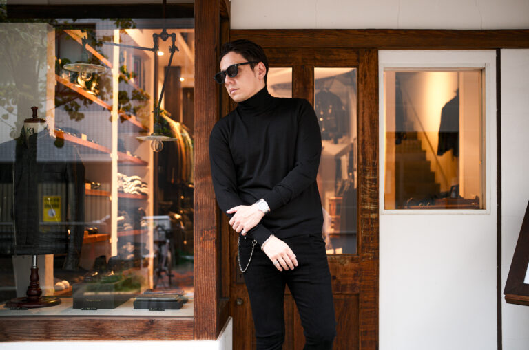 RIVORA (リヴォラ) 18G Cashmere Silk Turtle Neck Pull-Over (18ゲージ カシミア シルク ...